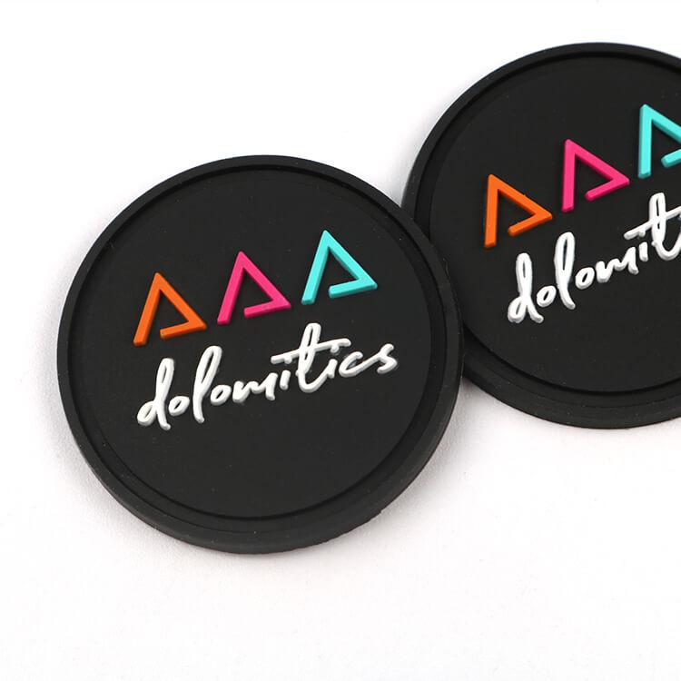 Sew On Injection Tags Custom Raised Colorful Name Logo Small Mini PVC ...